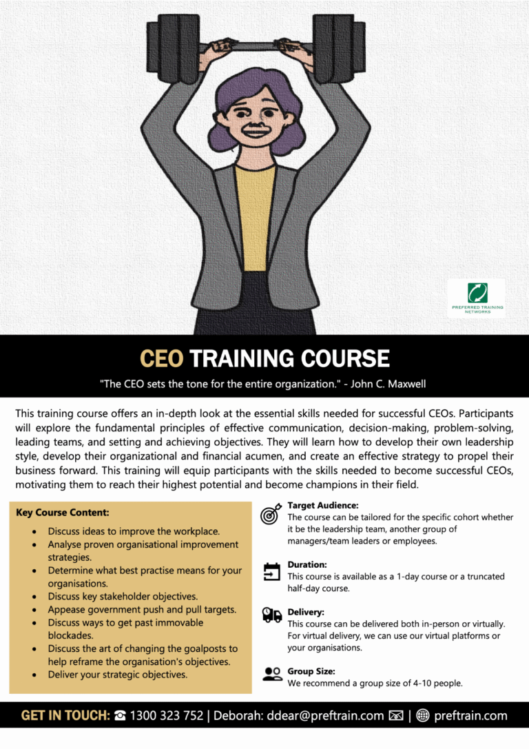 CEO Training Course | Preferred Training Networks
