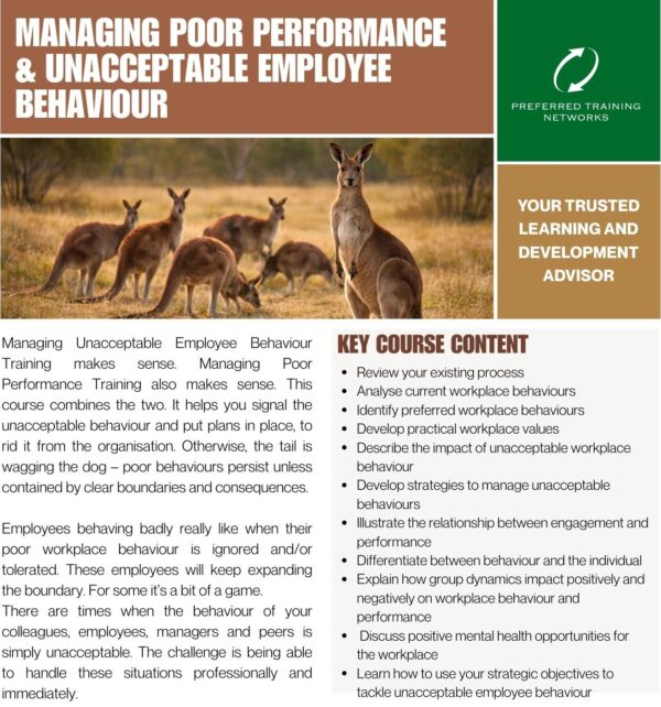 Managing Poor Performance & Unacceptable Employee Behaviour Training ...