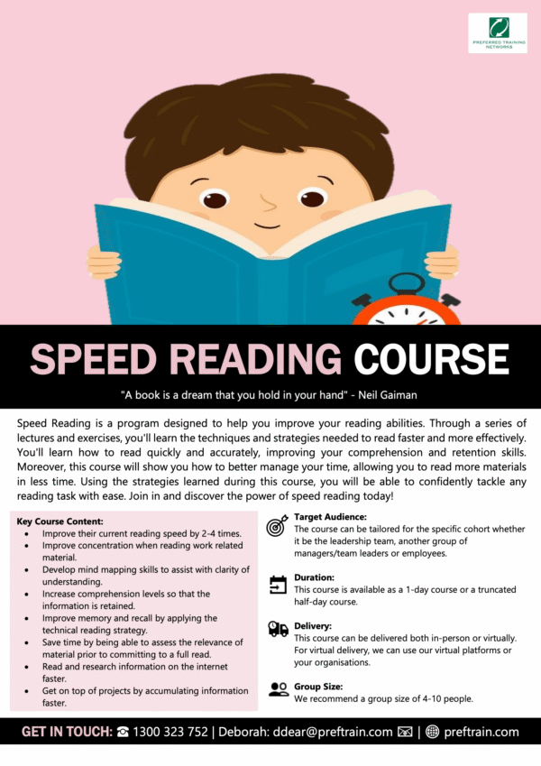 Speed Reading Training Course | Preferred Training Networks