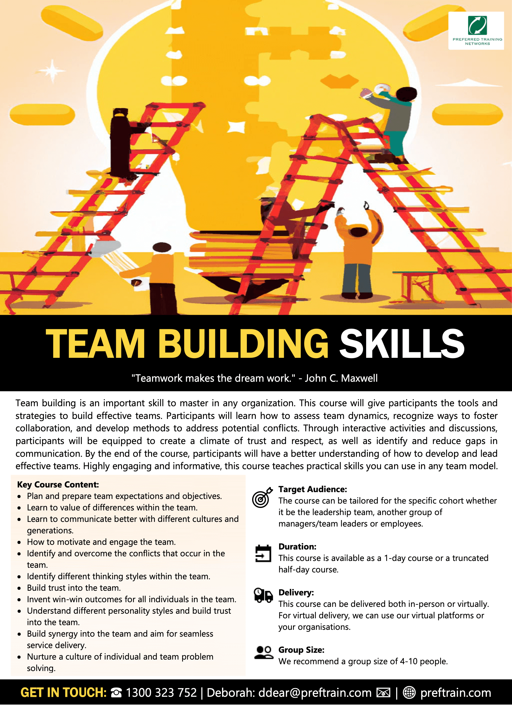 Team Building Training Course (Residential Option) | Preferred Training ...