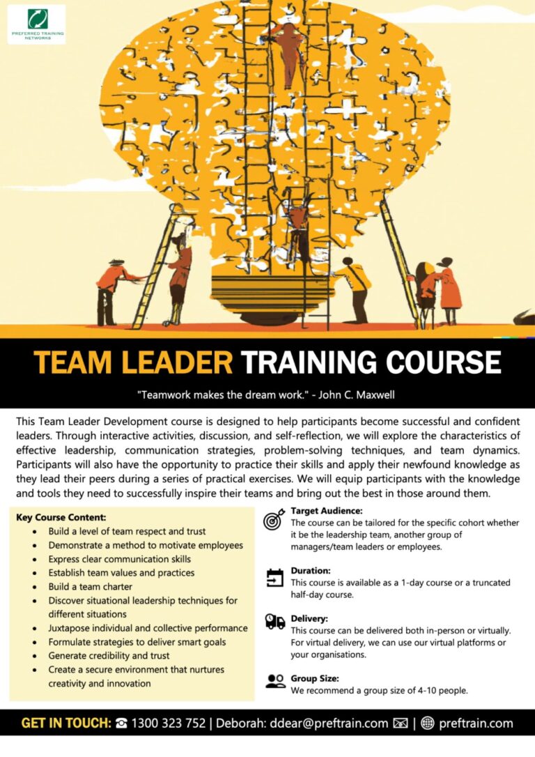 Team Leader Training Course | Preferred Training Networks