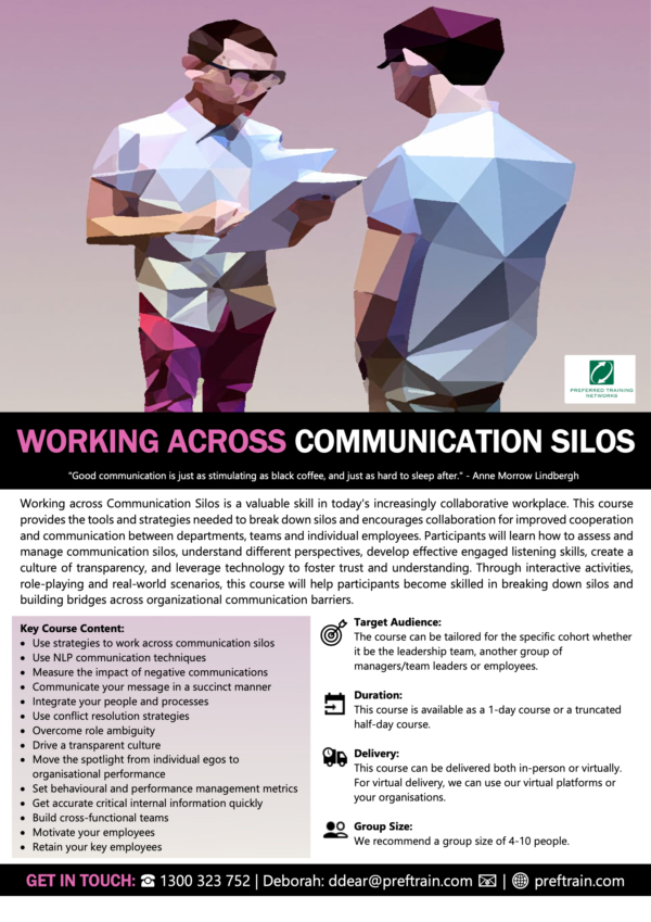 Working Across Communication Silos Training Course | Preferred Training ...
