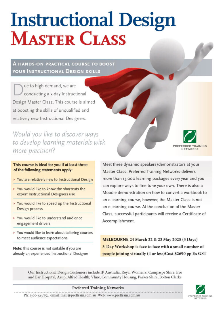 3-Day Instructional Design Master Class | Preferred Training Networks