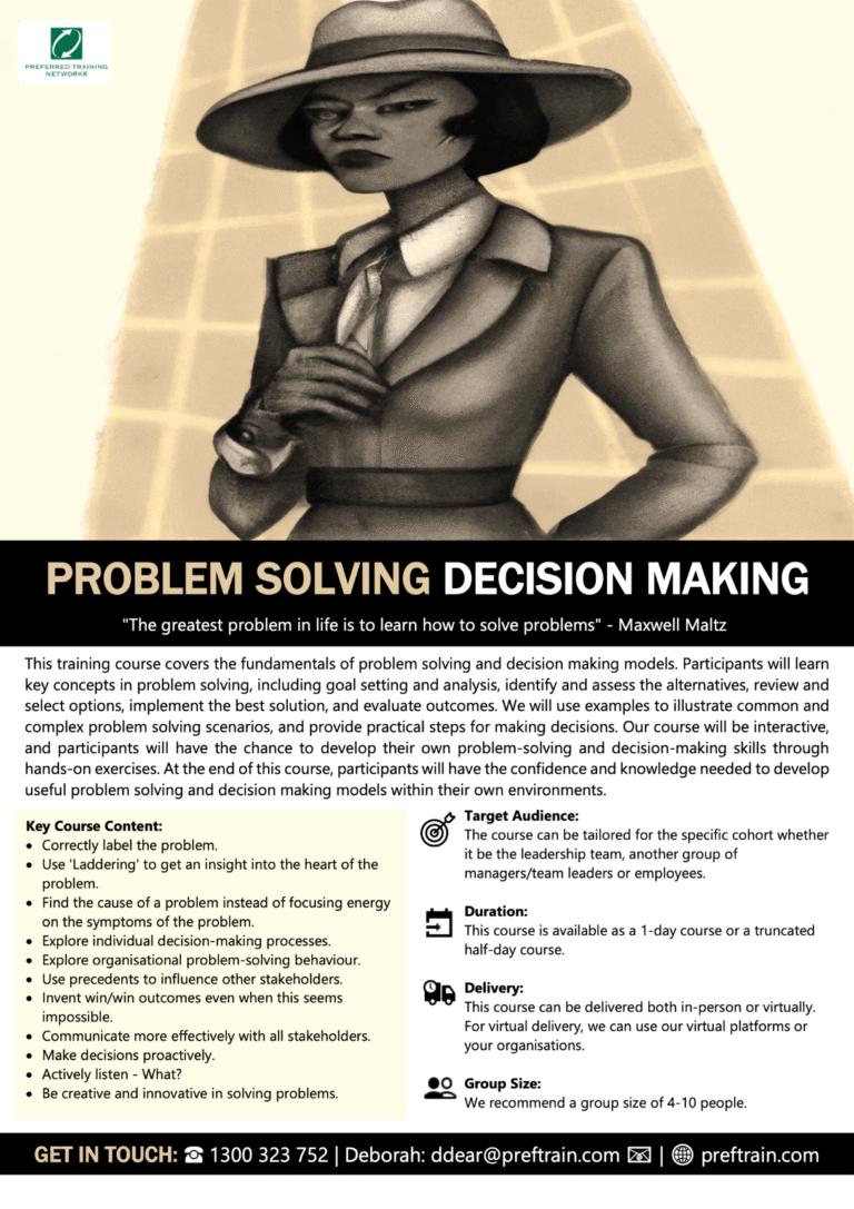 Problem Solving & Decision Making Training Course | Preferred Training ...