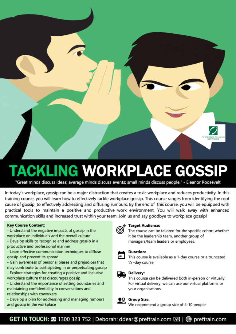 Workplace Gossip Management Training Course | Preferred Training Networks