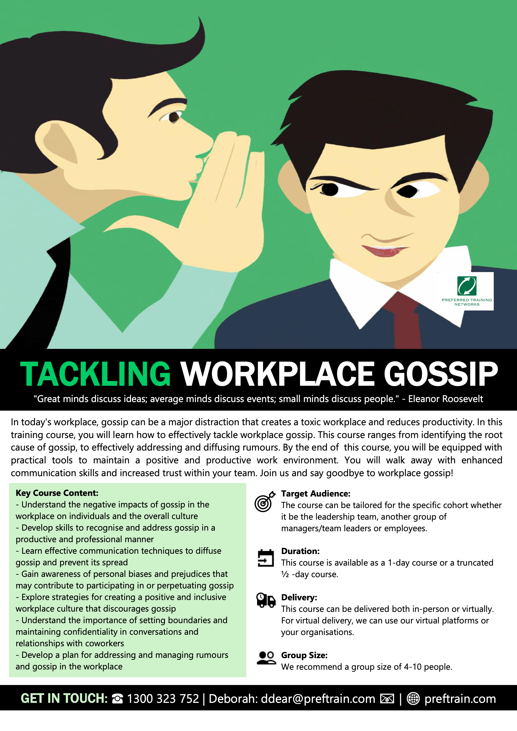 Workplace Gossip Management Training Course | Preferred Training Networks