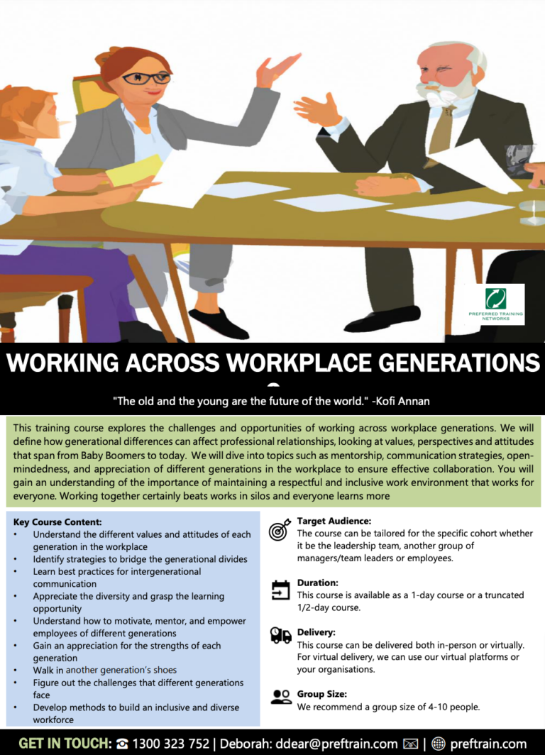 Working Across Workplace Generations Training Course | Preferred ...
