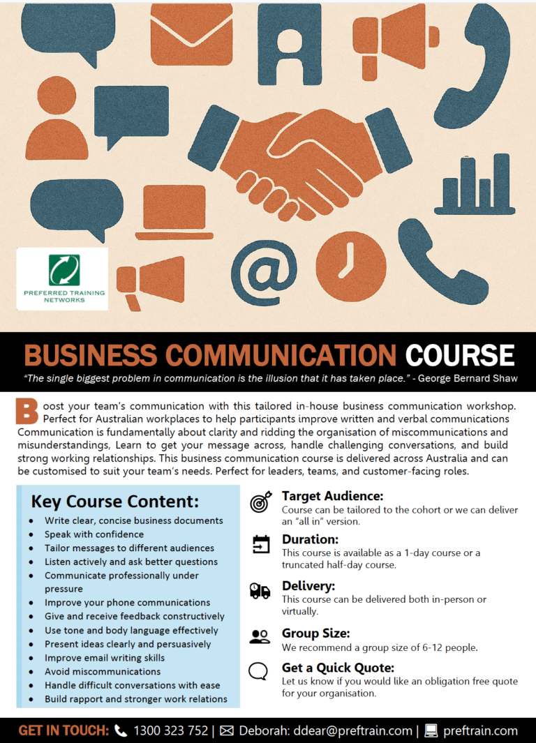 Communication Courses | Preferred Training Networks