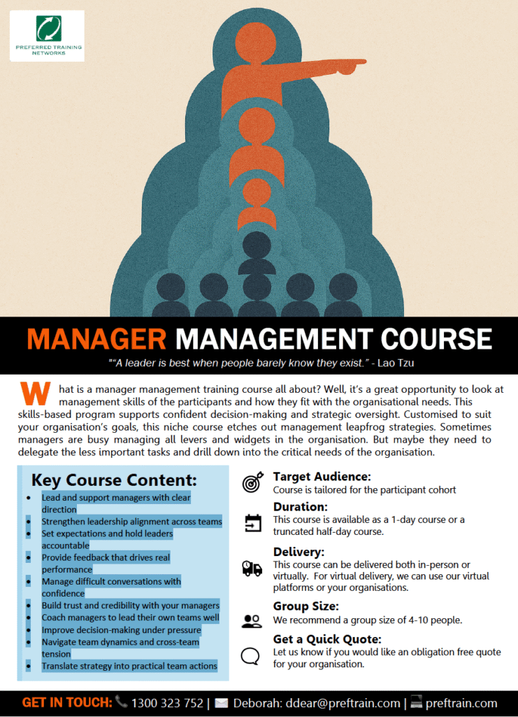 Manager Management Course | Preferred Training Networks
